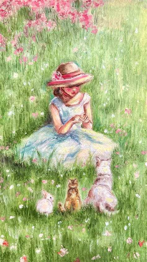 Ruha 오일파스텔 사랑스럽게 그려본 봄 전시 작품이에요😊🌸 이번 전시는 서울 구캔 갤러리and현대 백화점 디큐브시티에서 동시에 진행 예정 입니다 2024 04