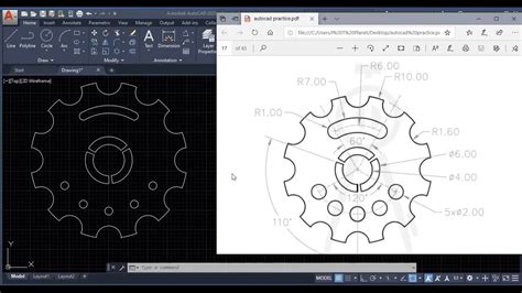 Autocad 2020 2d Practice Array Youtube