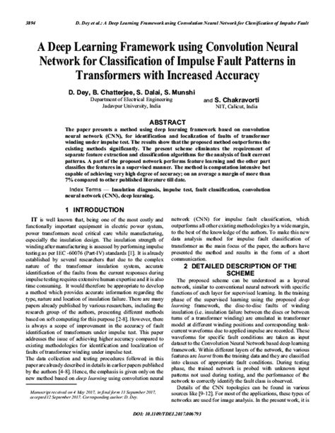 Pdf A Deep Learning Framework Using Convolution Neural Network For