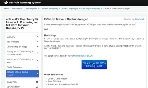 Updated Tutorial BONUS Make A Backup Image Adafruits Raspberry Pi Lesson 1 Adafruit