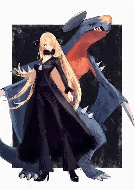 Cynthia And Garchomp Pokemon And More Drawn By Fuyumurasaki Danbooru