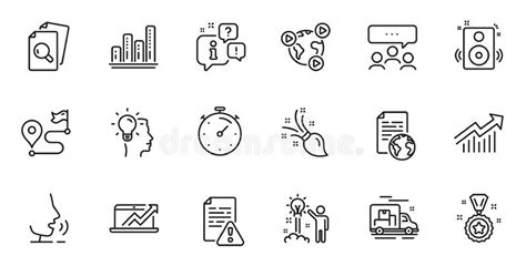 Outline Set Of Demand Curve Internet Document And Meeting Line Icons For Web Application For