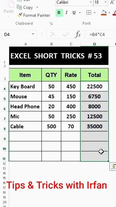 how to hide formula in excel shorts viral shortvideo irfansbe