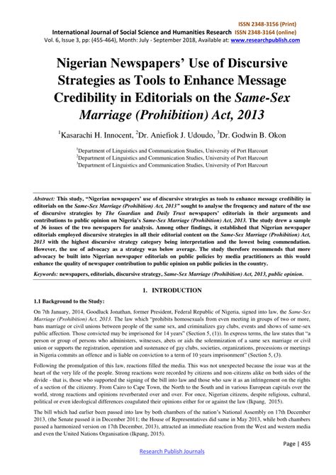 Pdf Nigerian Newspapers Use Of Discursive Strategies As Tools To Enhance Message Credibility