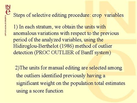 Using Selective Editing Combined With An Automatic System