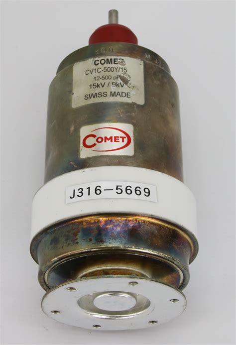 5669 Comet Variable Vacuum Capacitor 12 500pf 15kv9kv Cv1c 500y15