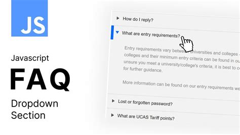Custom Faq Dropdown Section Html Css Js Youtube