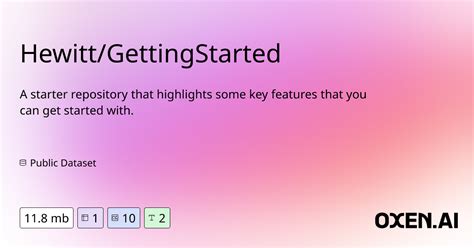 hewitt gettingstarted datasets at oxen ai