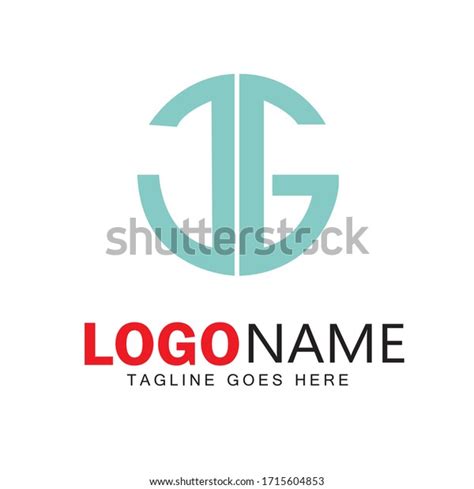 Jg Text Logo Design Illustration Vector Stock Vector Royalty Free