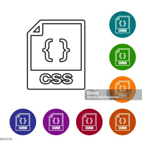 vetores de Ícone cinzento do original do arquivo do css Ícone da linha