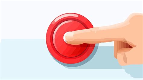 Emergency Button Being Pressed And Turned By Hand Premium Ai Generated Vector