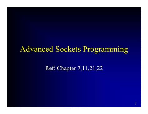 advanced sockets programming pdf computer networking computing