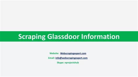 ppt scraping glassdoor information powerpoint presentation free