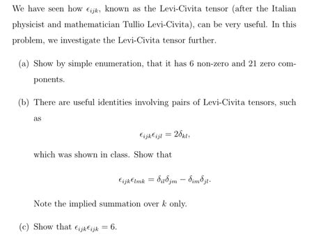 Solved We Have Seen How ϵijk Known As The Levi Civita