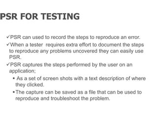 Problem Step Recorder PPTX