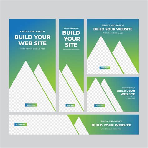 Vector Modern Web Banner Ad Set Template Web Banner Template Design Set