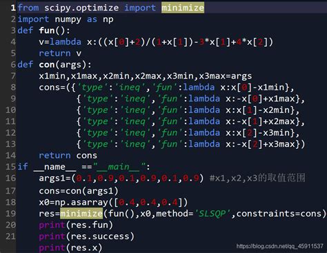 用python求解非线性优化问题python求解非线性最优化问题 Csdn博客