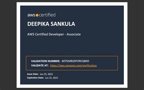 completed aws certified developer associate klcse awscertified