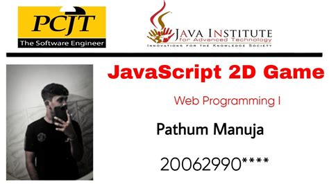 javascript 2d game development java institute pathummanuja youtube