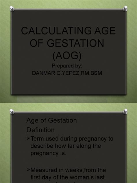 Age Of Gestation Pdf