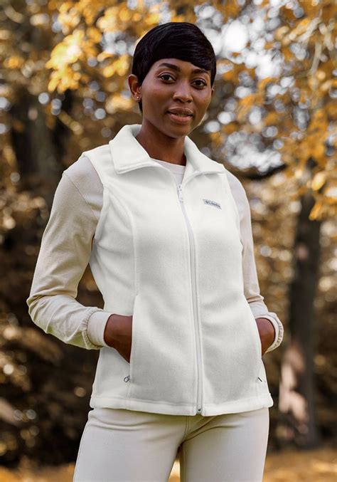 women s columbia fleece vest printful