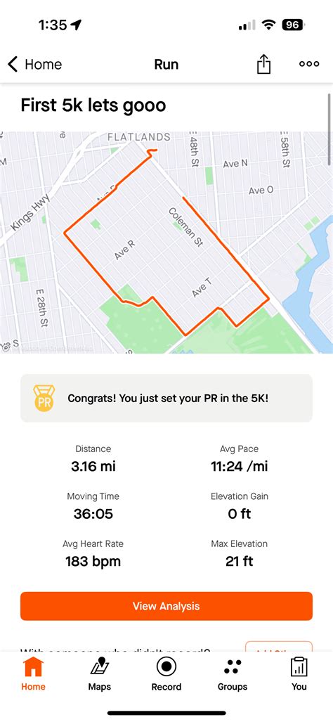 Completed My First 5k Today Rstrava