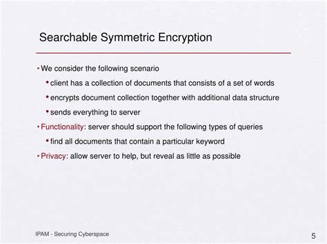 Ppt Searchable Symmetric Encryption Improved Definitions And