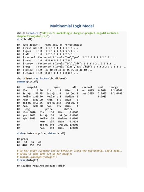 multinomial logit model read csv str download free pdf logistic regression statistical