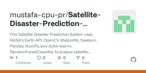 github mustafa cpu pr satellite disaster prediction system this
