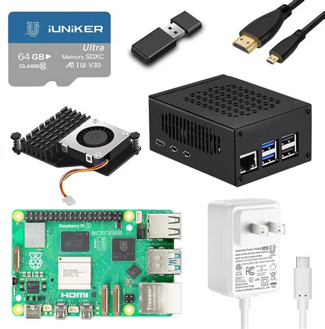 geeekpi starter kit for raspberry pi 5 4gb with raspberry