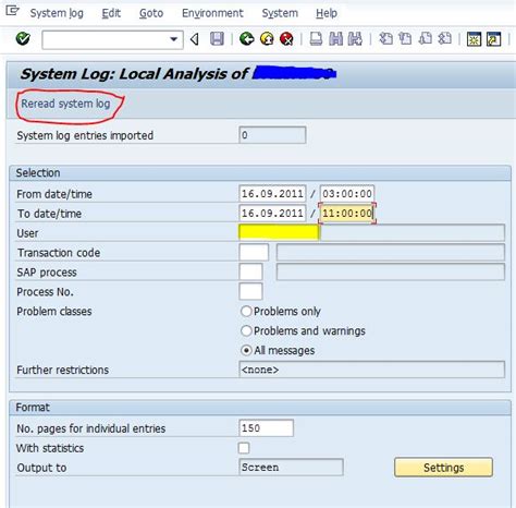 Sap Log Files Transaction Fasricon
