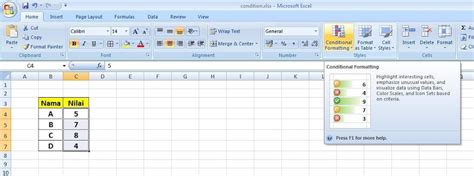 Mewarnai Otomatis Dengan Condition Formatting Pada Excel Belajar Office