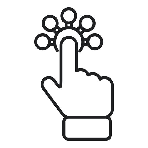 Touch Interaction Icon Outline Vector Digital Mobile 16160286 Vector