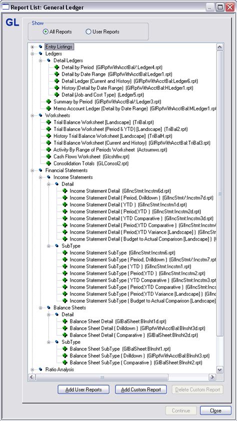 General Ledger Software Screenshots Cyma