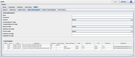 create an snmp v3 trap recipient