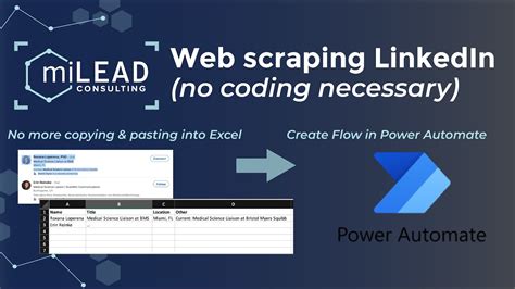 Webscraping Extract Linkedin Data Using Power Automate No Code Youtube