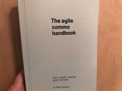 Agile Comms Hand Book Giles Turnbull — Then Do Better