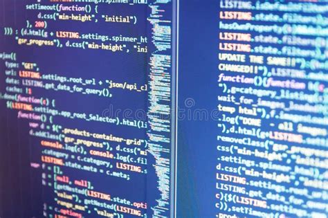 Cyber Space Concept It Business Programming Code On Computer Monitor Server Complexity
