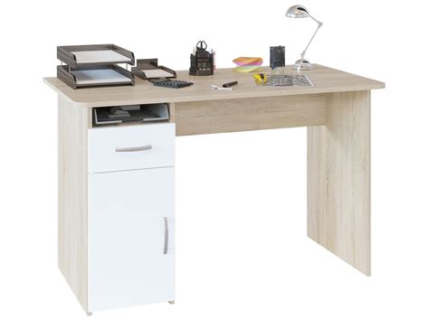 ᐉ Письмовий стіл Xdesk 03 1 з шухлядою Дуб сонома Білий • Краща ціна в Києві Україні • Купити в