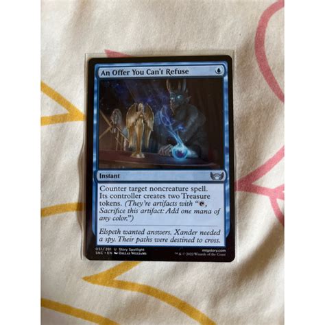 การ์ด Mtg An Offer You Cant Refuse Blue Magic The Gathering Edh รุ่น