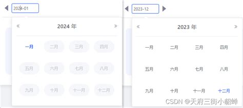 封装一个element ui时间切换组件【箭头加减切换天】【月】【年】 vue 月份选择组件 csdn博客