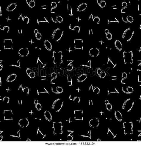 numbers background mathematical seamless pattern numbers stock vector