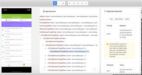 Automation Appium Inspector Is Not Identifying Some Of The Elements