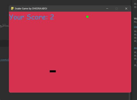 Pilli Dheeraj On Linkedin Gamedev Python Pygame Snakegame Coding