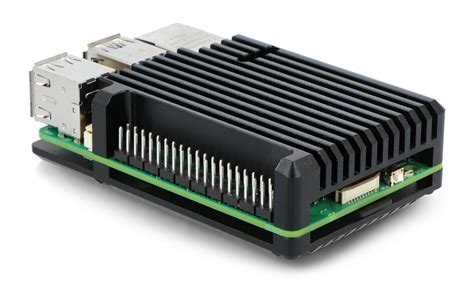 Case For Raspberry Pi 5 Aluminium Black Botland Robotic Shop