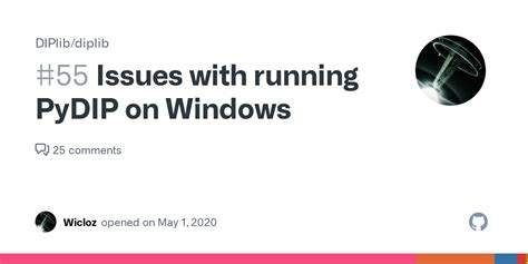 Issues With Running Pydip On Windows · Issue 55 · Diplibdiplib · Github