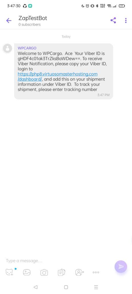 How To Use Wpcargo Viber Bot Notification Addons Wpcargo