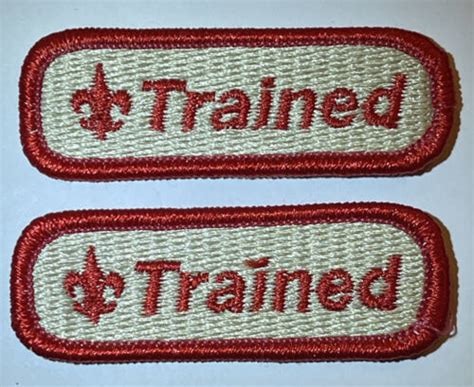 Bsa Trained Uniform Patch Set Of 2 Boy Scouts Of America 4662209054