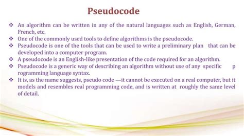 Introduction To Algorithms PPTX Programming Languages Computing