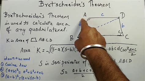 Bretschneider Theorem Formula How To Easily Derive The Bretschneider Theorem Hindi